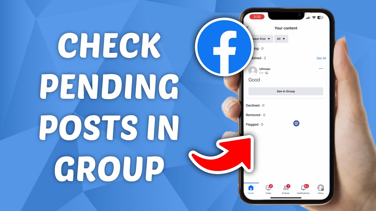 How To Check All Pending Posts In A Facebook Group Youtube