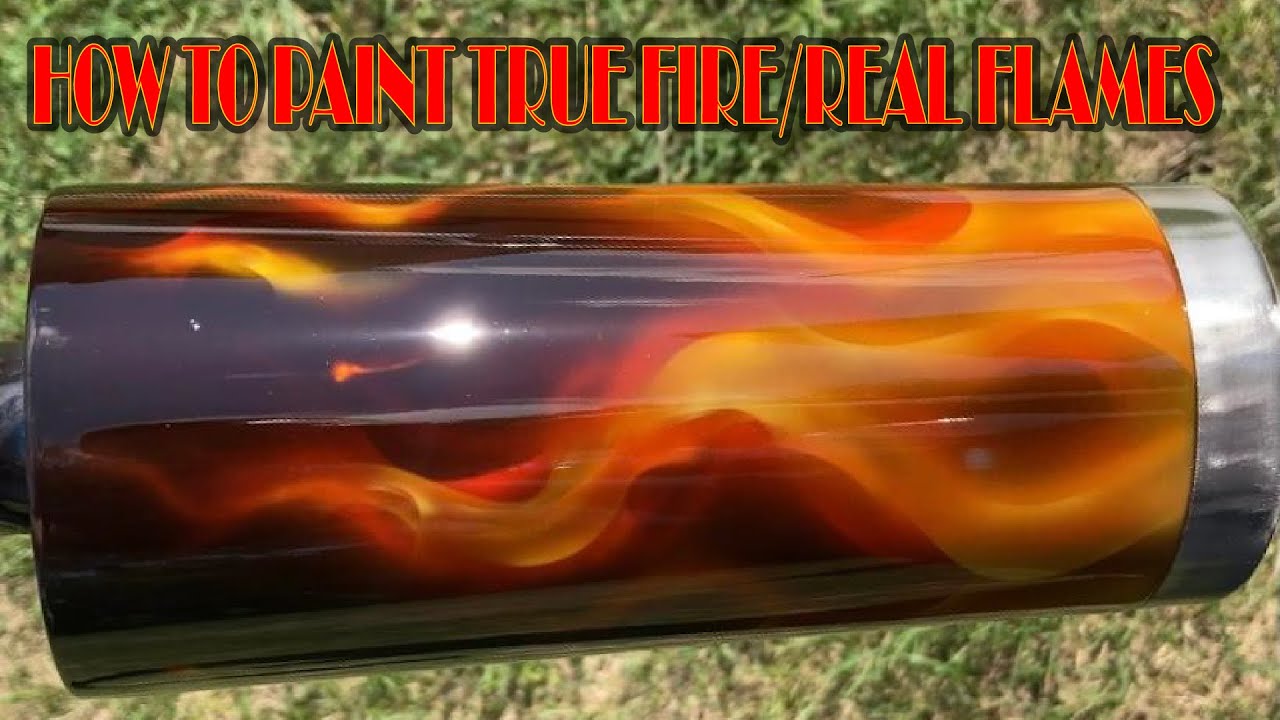 How To Paint True Fire Airbrushing Real Flames Youtube