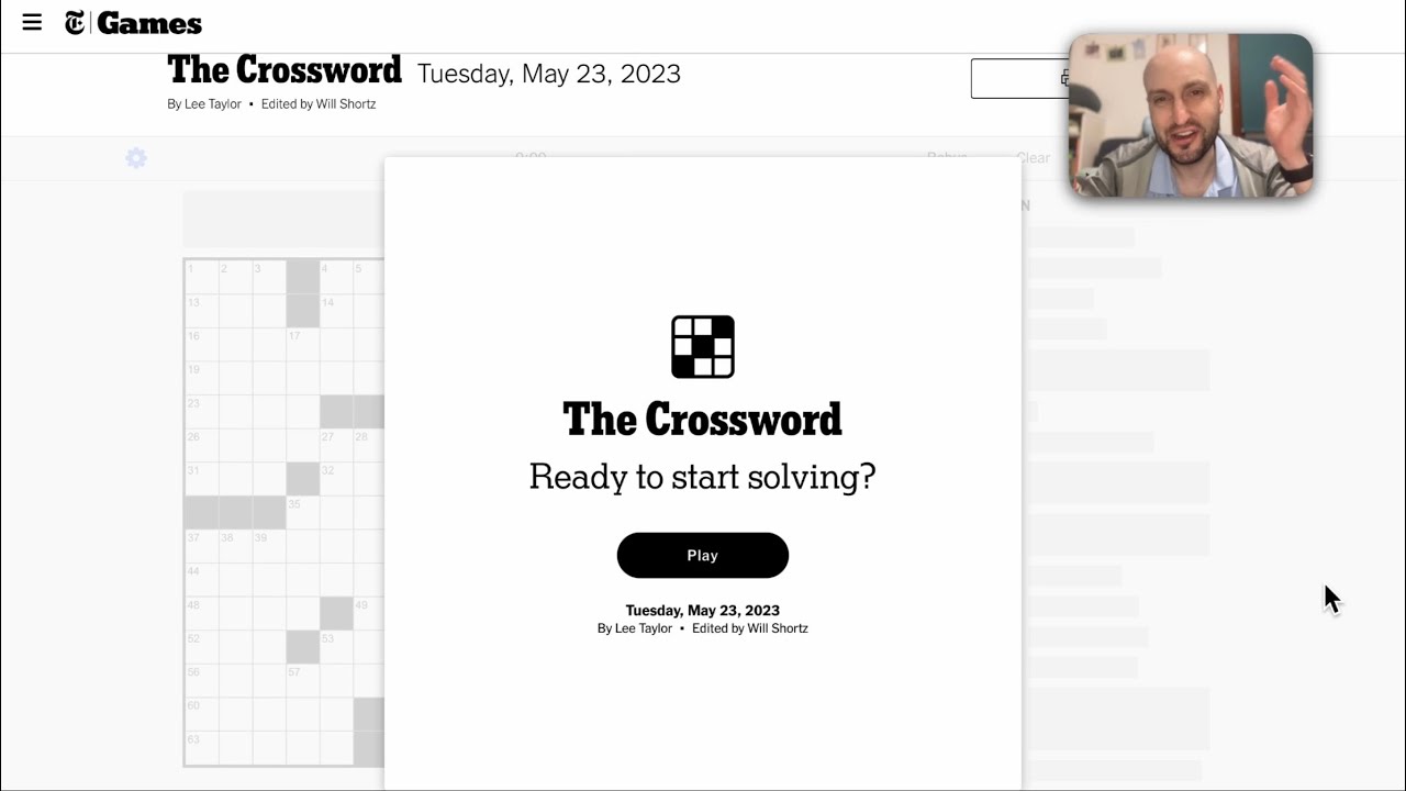 New York Times Crossword Tuesday May 23 2023 Youtube