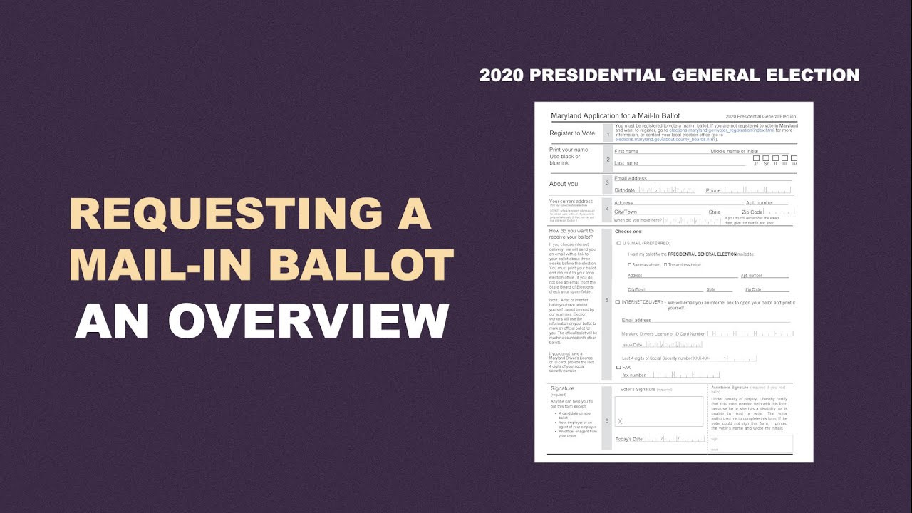 Requesting A Mail In Ballot 2020 General Election Youtube