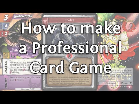 How To Make A Professional Card Game Youtube