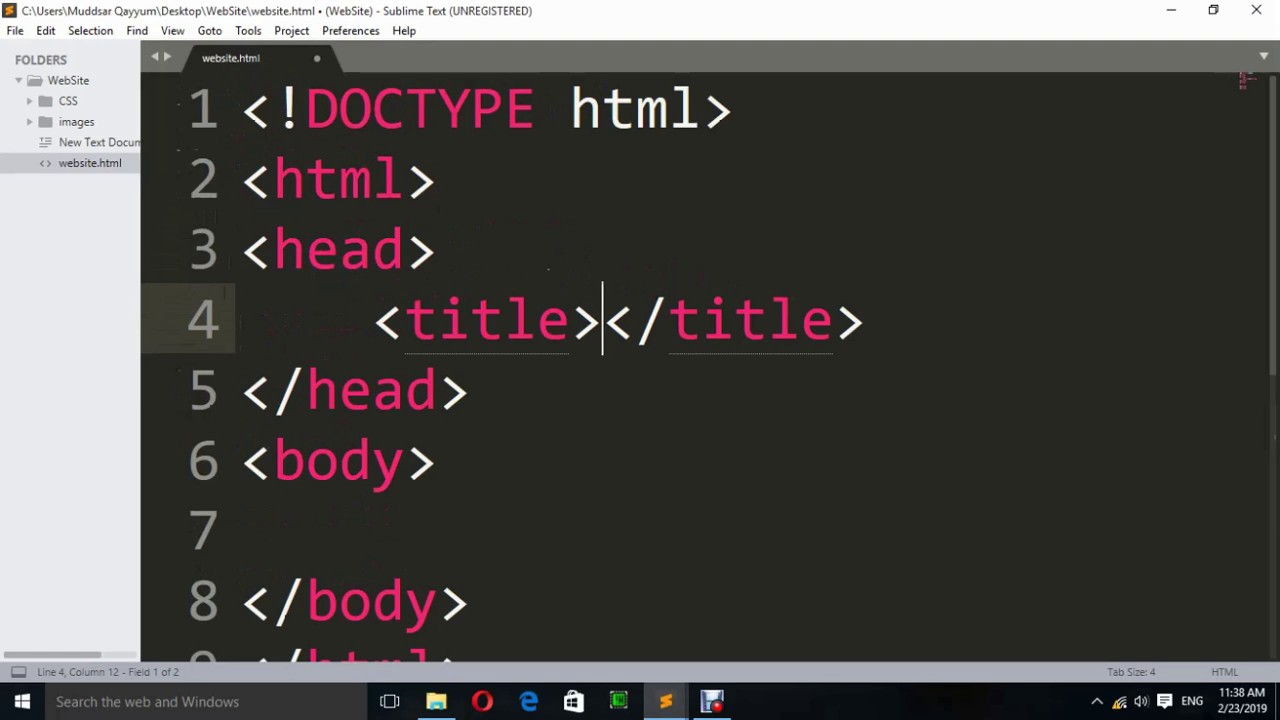 How To Write Html Code Basic Syntax Of Html Youtube