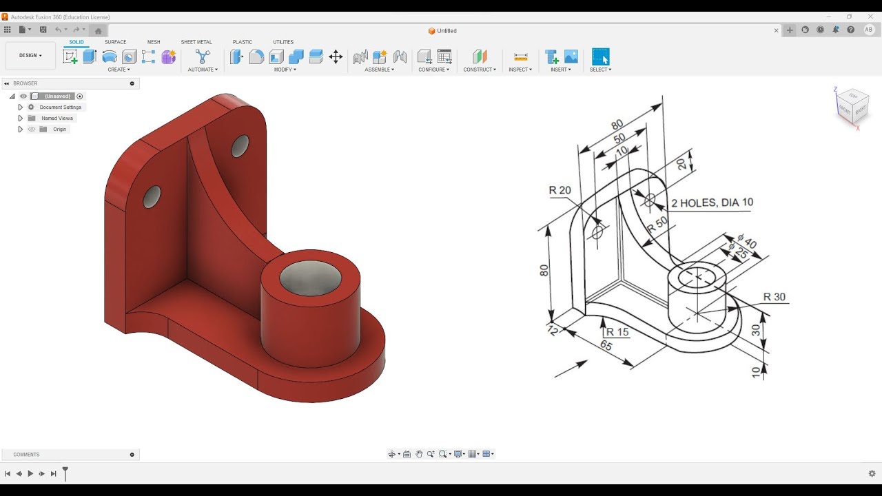Fusion360 Part Modeling Tutorial 101 Design 3dmodeling