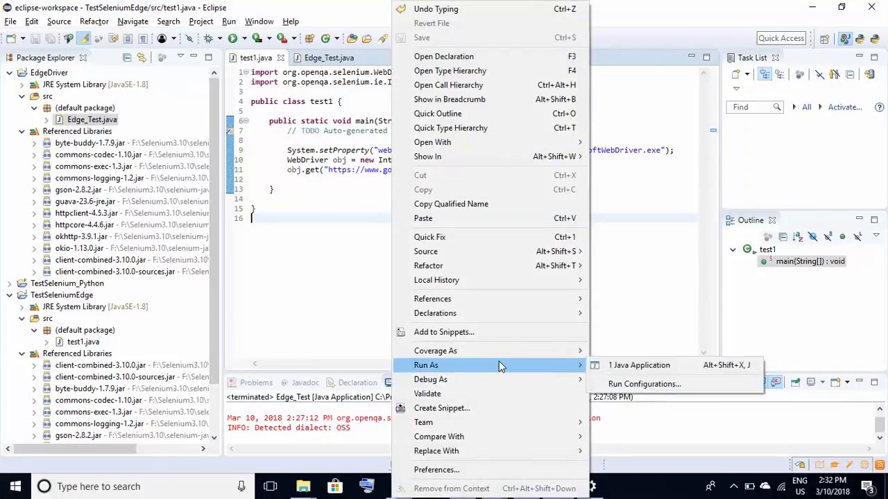 How To Execute Selenium On Microsoft Edge Browser Youtube