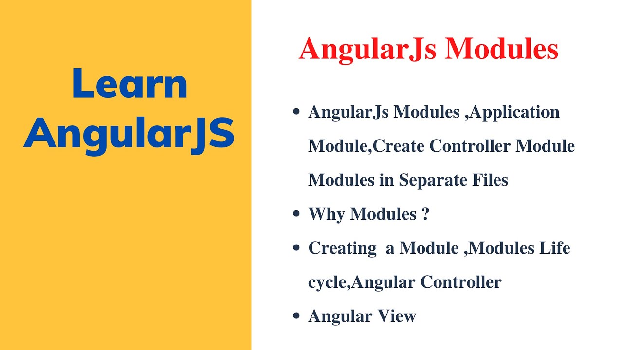 Angularjs Modules Youtube
