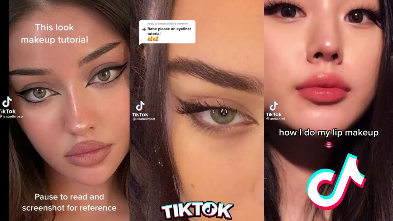 Beauty Hacks Tik Tok Compilation Makeup Tips Lips Skincare Eyeliner