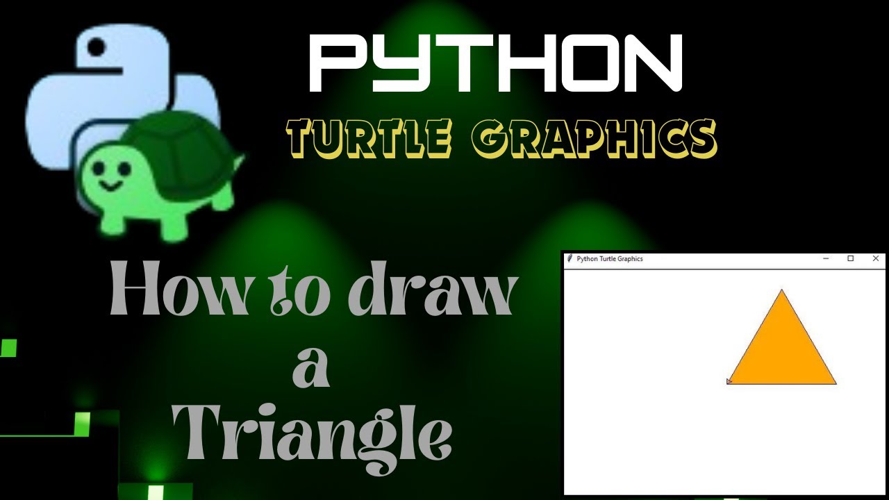 Python Turtle Graphics Amazing Design How To Draw A Triangle Using