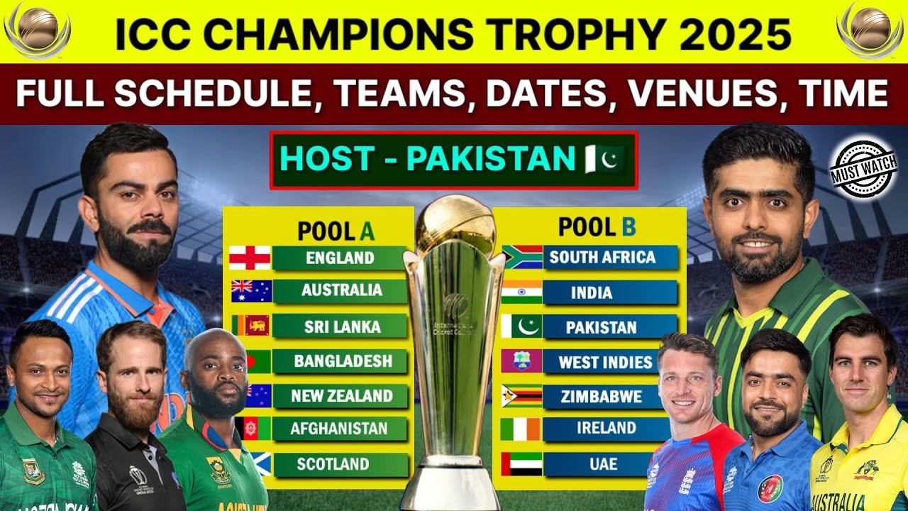 Icc Champions Trophy 2025 Schedule Champions Trophy 2025 Schedule Time ... Icc Champions Trophy 2025 Schedule Champions Trophy 2025 Schedule Time ...