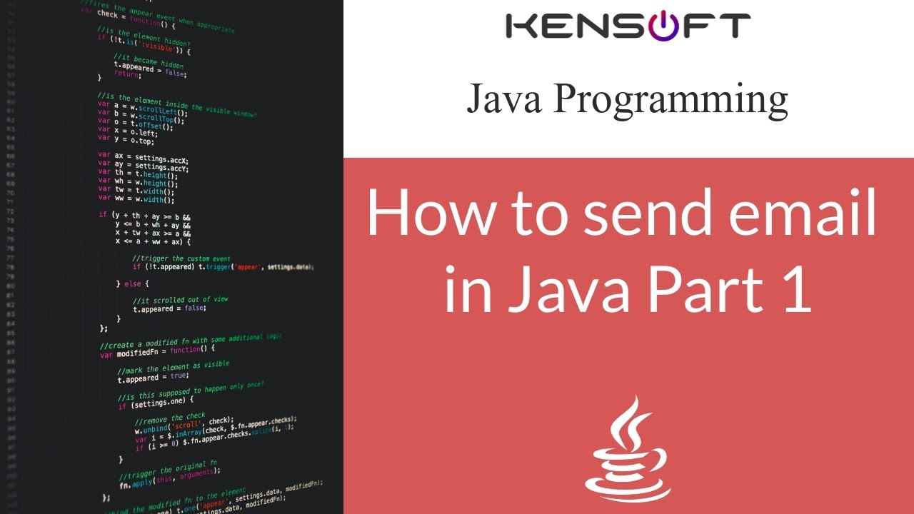 Java Tutorial Part 1 How To Send Email In Java Youtube