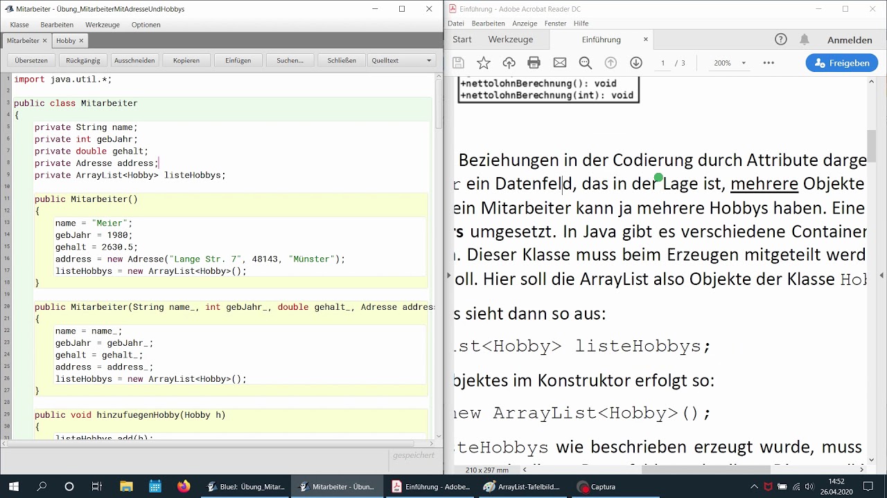 Arraylist Teil 1a Youtube