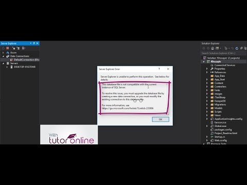 Visual Studio Sql Server Database Connection Error Resolved Youtube
