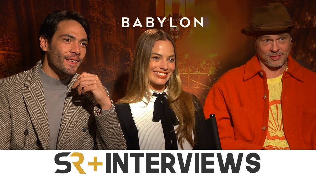 Brad Pitt Margot Robbie Diego Calva Interview Babylon Youtube