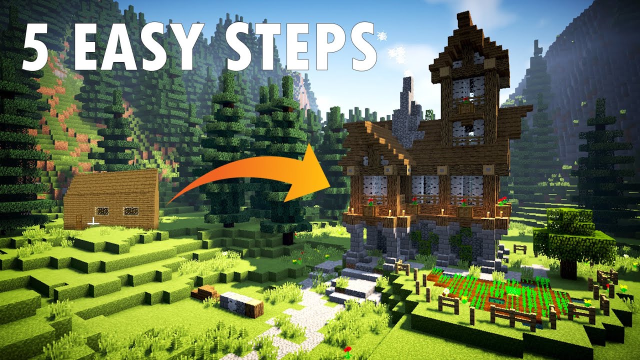 5 Easy Steps Tips To Build A Better Minecraft House Youtube