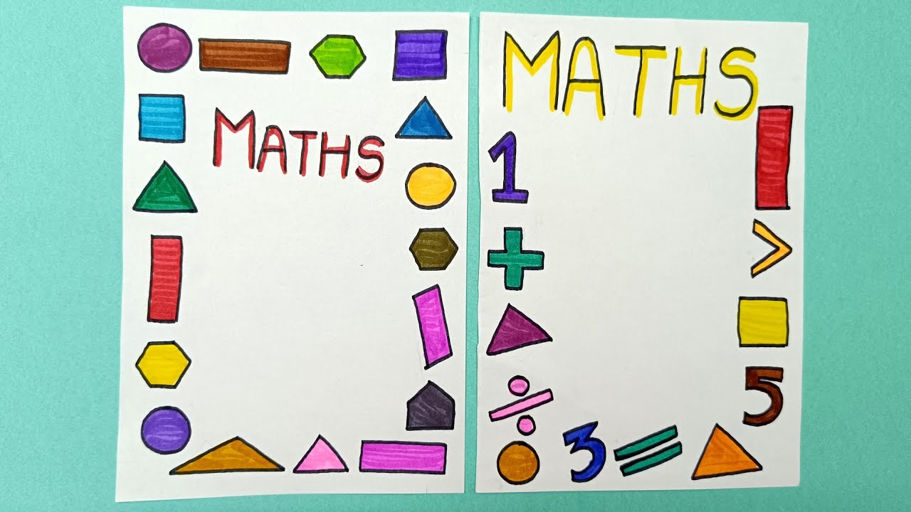 Maths Border Design On Paper Easy Border For Project Design By La