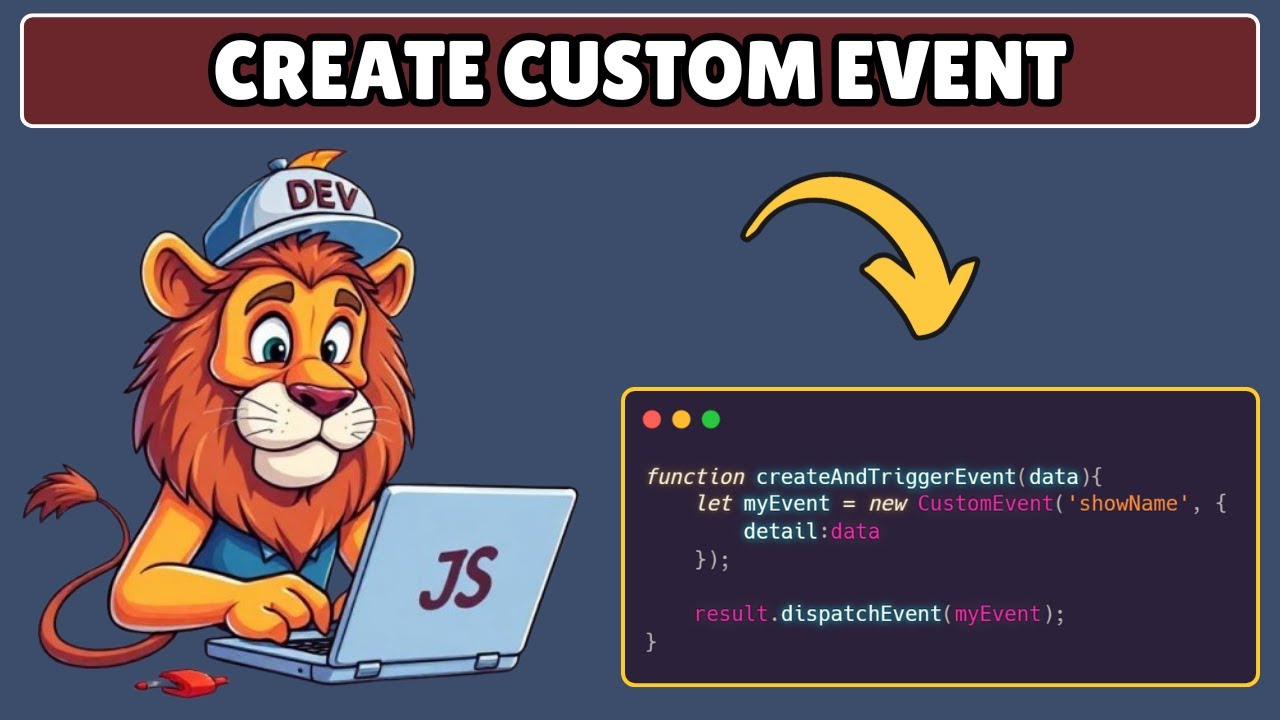 How To Create Custom Event In Javascript Youtube