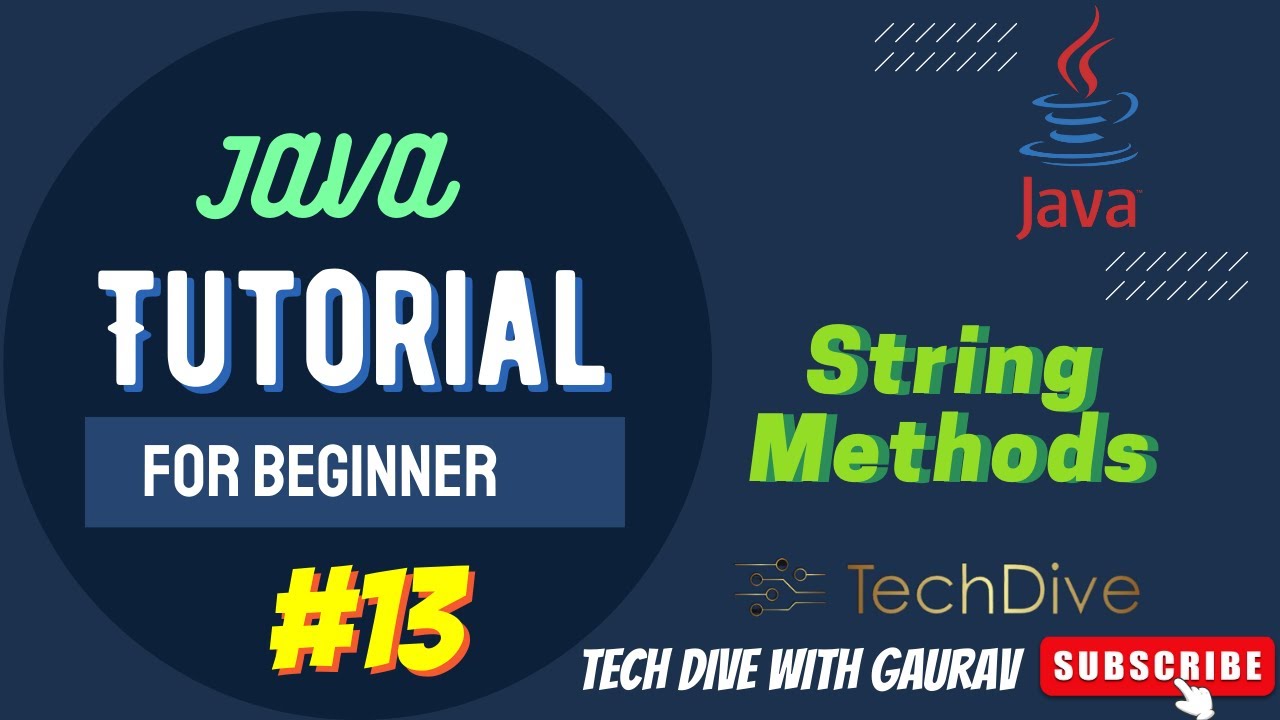 Java String Methods Tutorial 13 Youtube