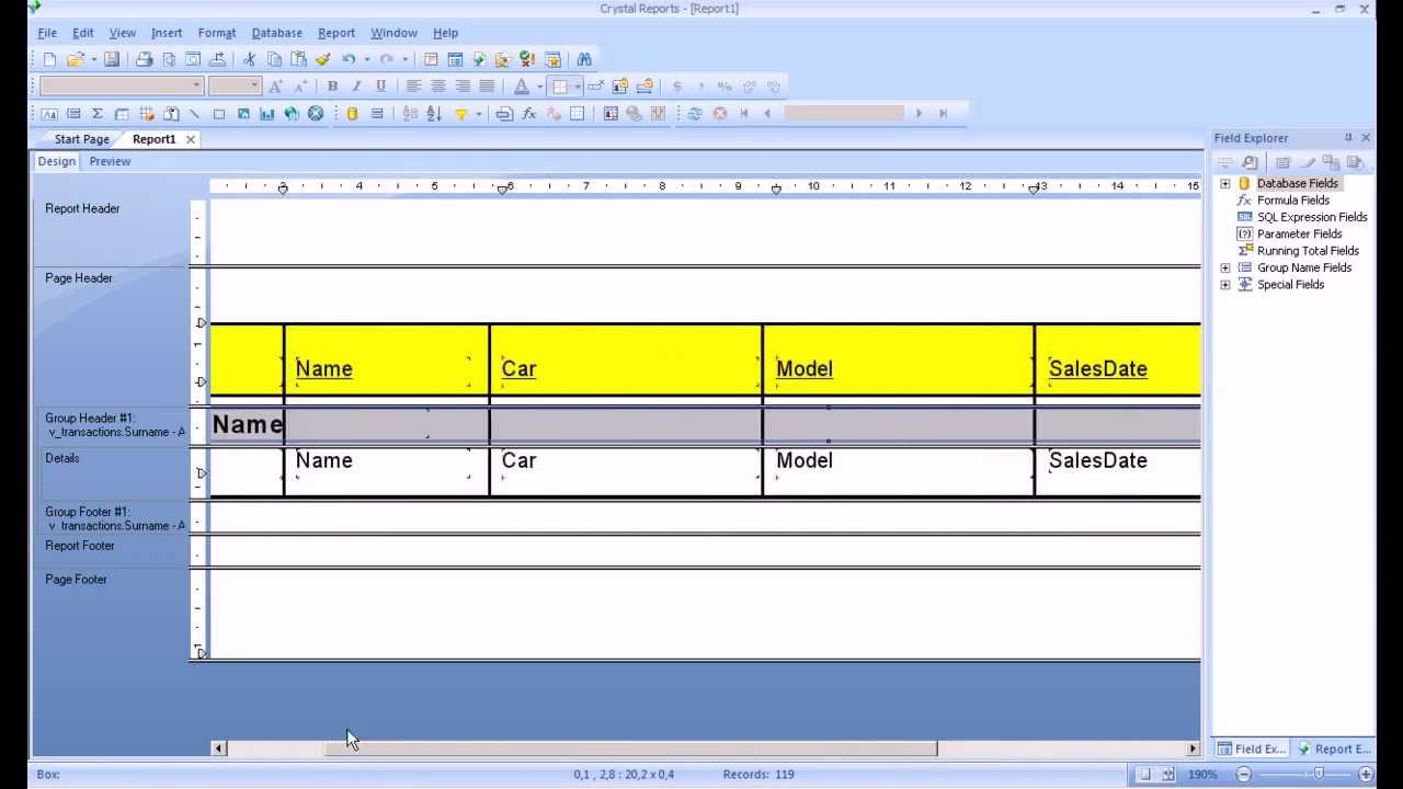 Crystal Reports Tutorial