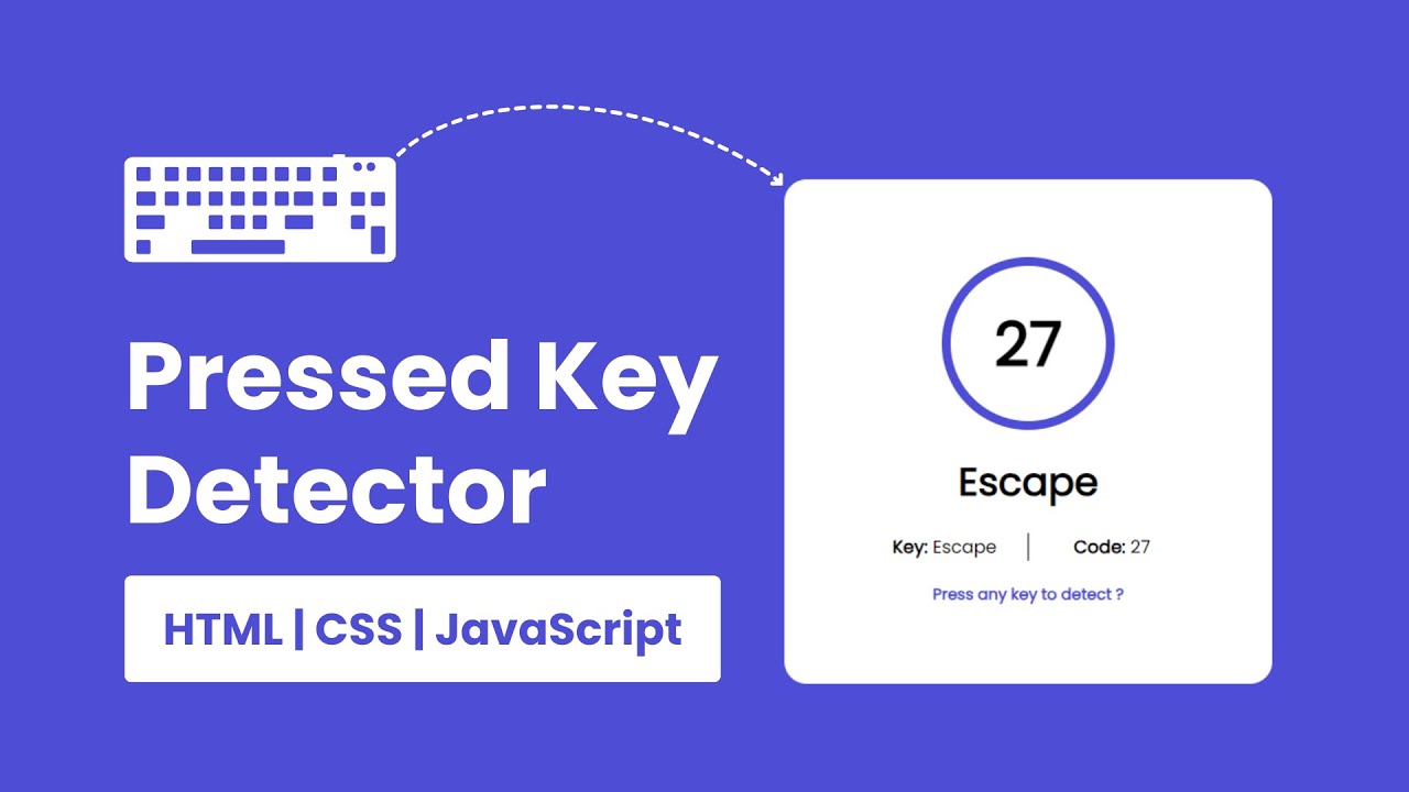 Pressed Key Detector In Javascript Keypress In Javascript Html Css
