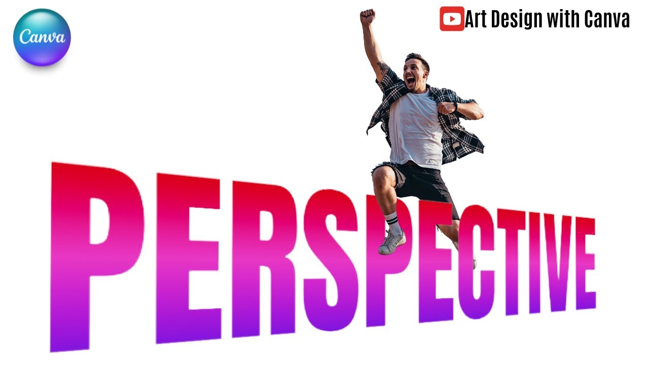 3d Perspective Gradient Text Canva Tutorial Typography Design Youtube