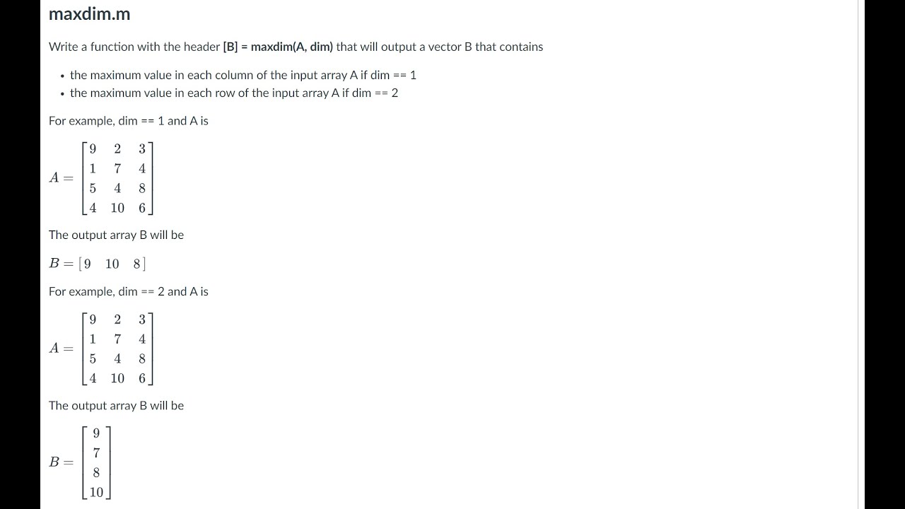 Matlab Module 4 For Loop Example 3 Youtube