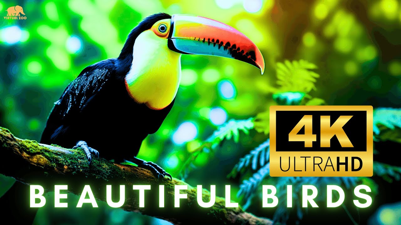 Beautiful Birds 4k With Names Jungle Birds In The Rainforest Youtube