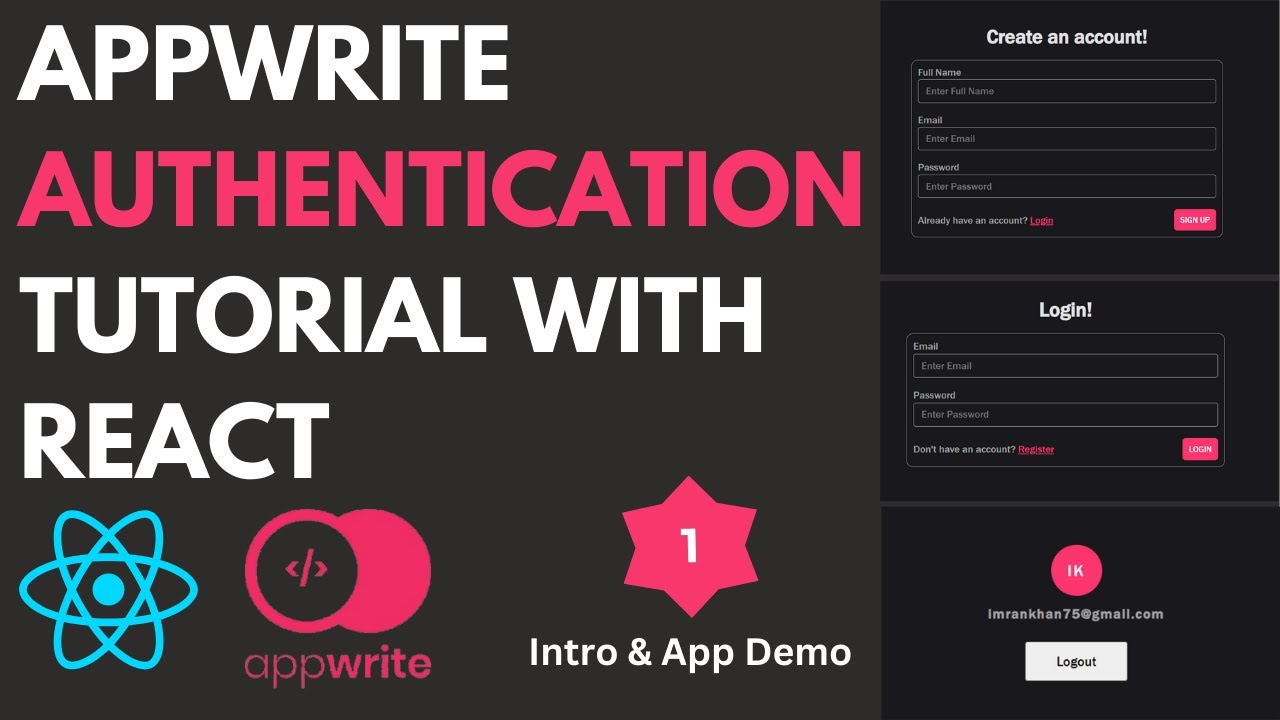 Appwrite Auth With React 1 Intro To Appwrite Auth And App Demo Youtube