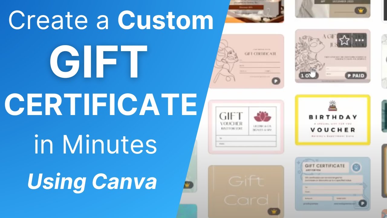 How To Make A Custom Gift Certificate For Free Using Canva 2000