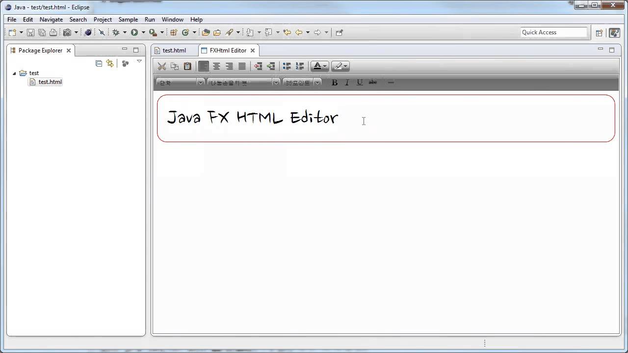 Java Fx Html Editor In Eclipse Youtube