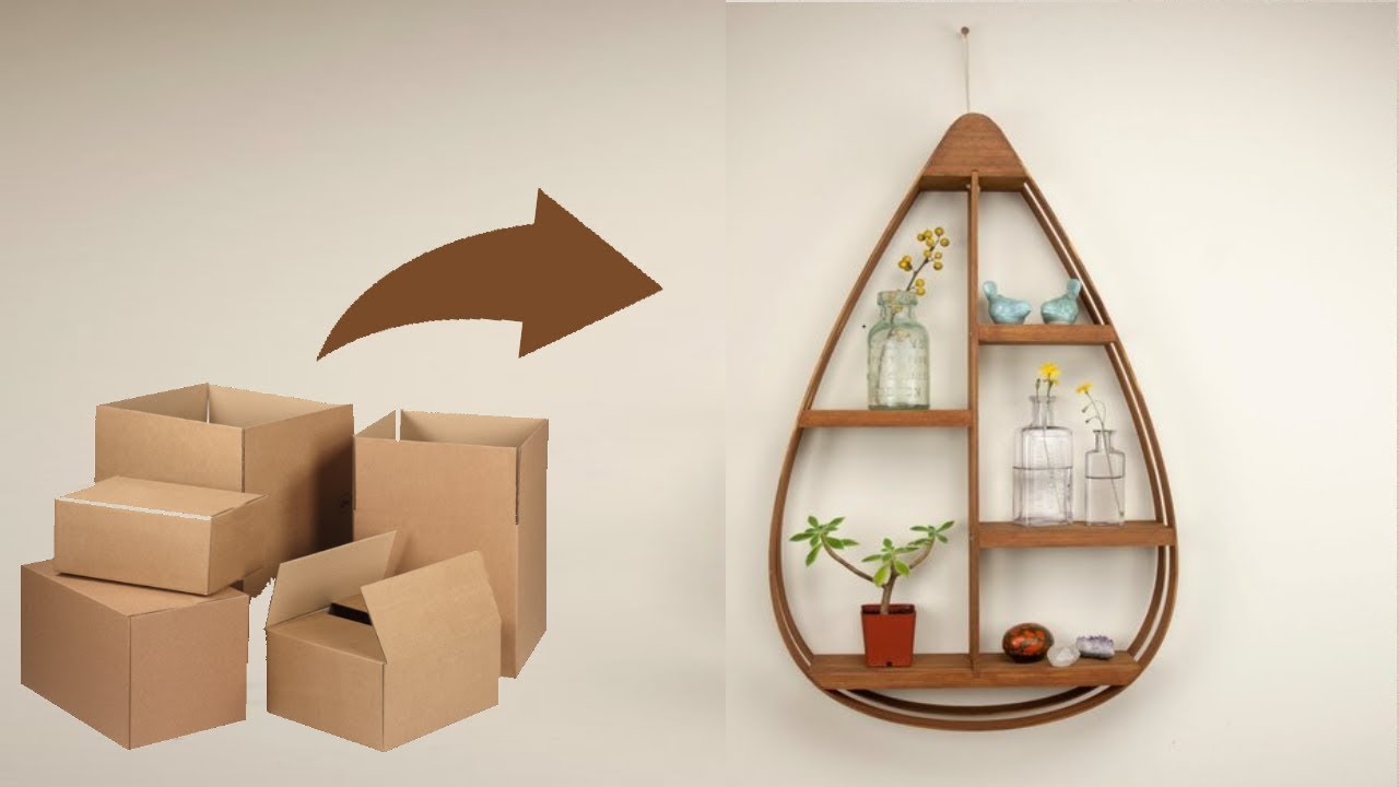 Diy Cardboard Wall Organizer Tutorial Diy Wall Shelves From A Shoebox