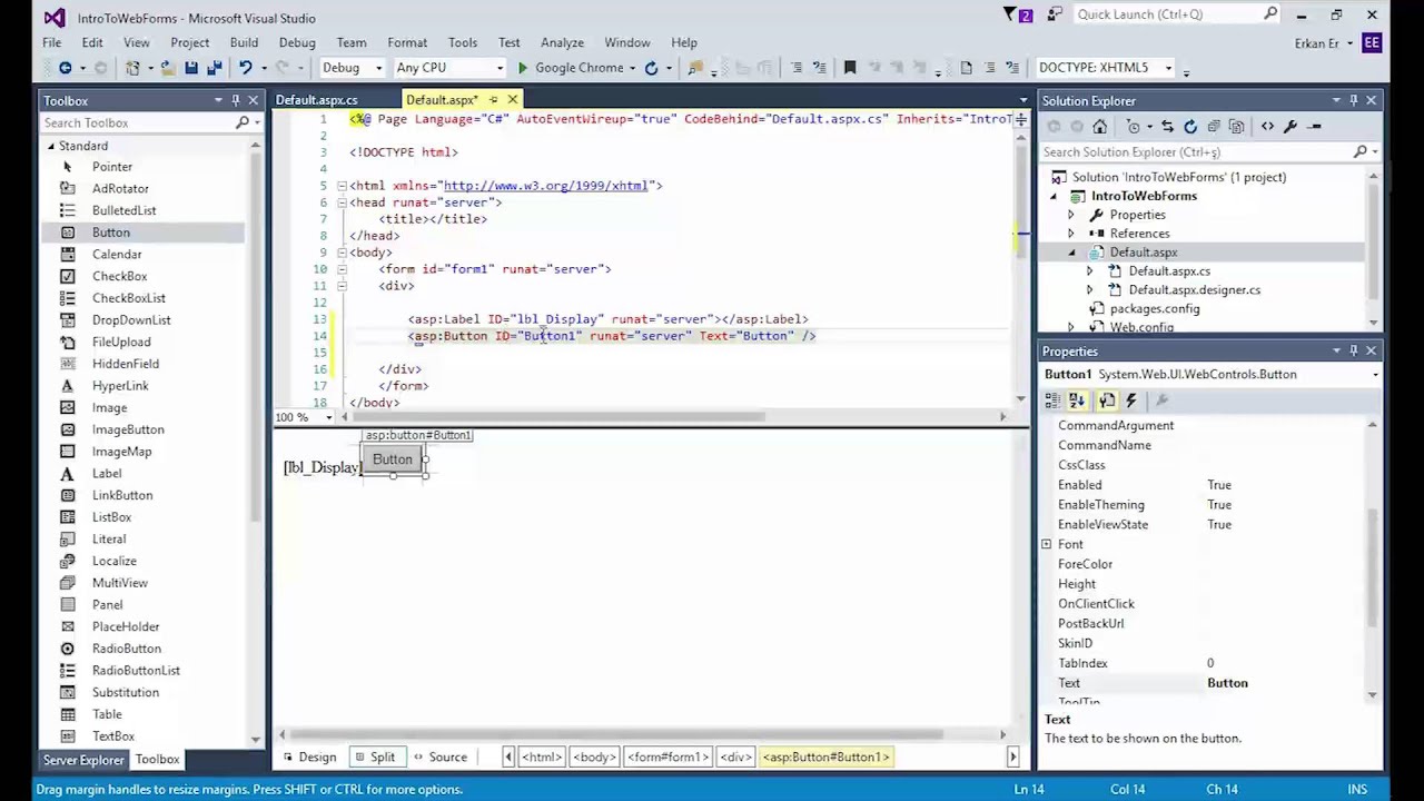 Introduction To Asp Net Web Forms Youtube