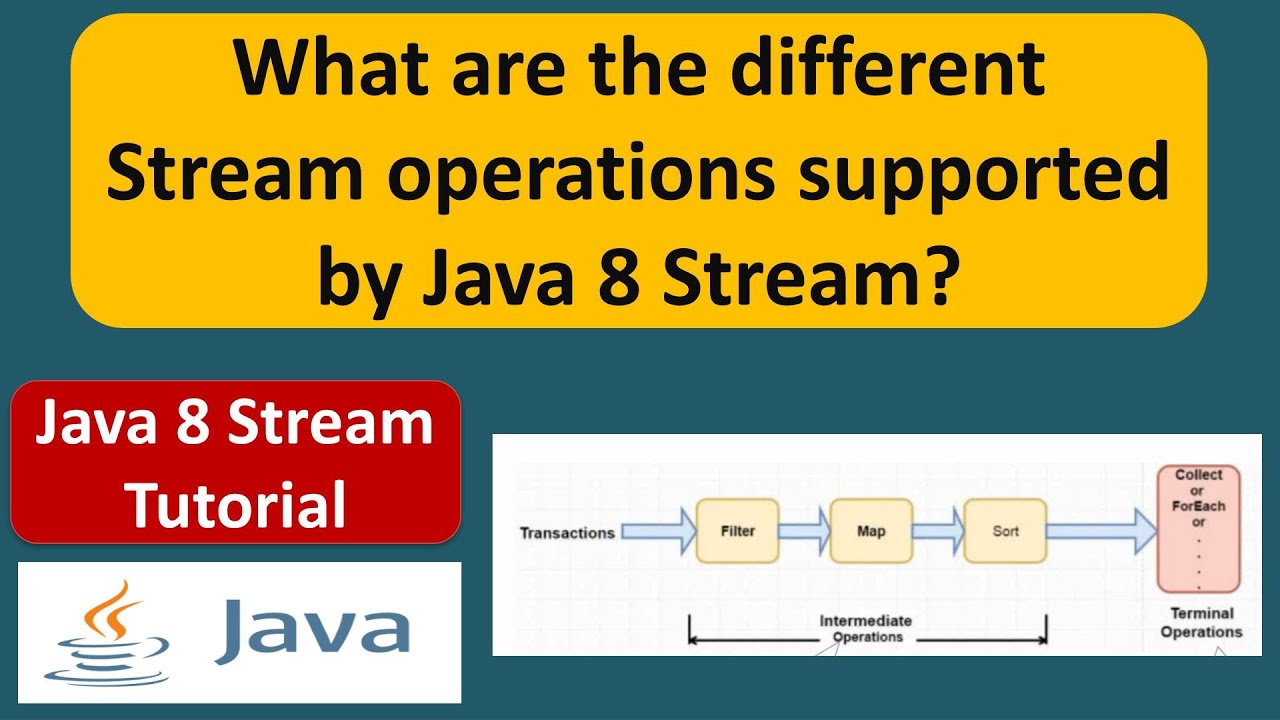 What Are The Different Stream Operations Supported By Java 8 Stream
