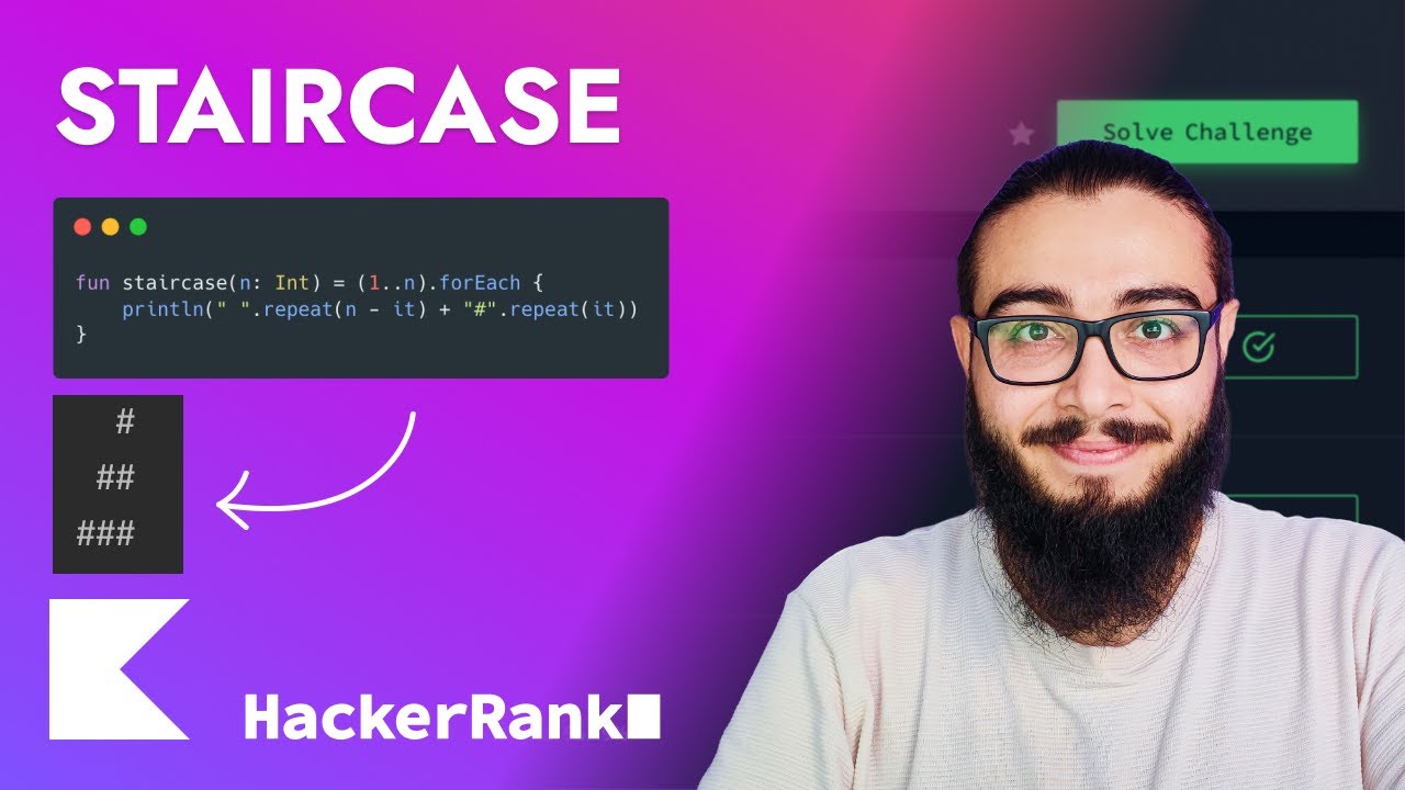 Staircase Kotlin Ile Hackerrank Youtube