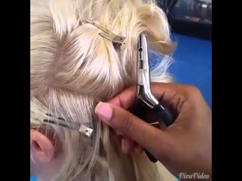 Micro Loop Extensions Install On Thin Fine Hair Youtube