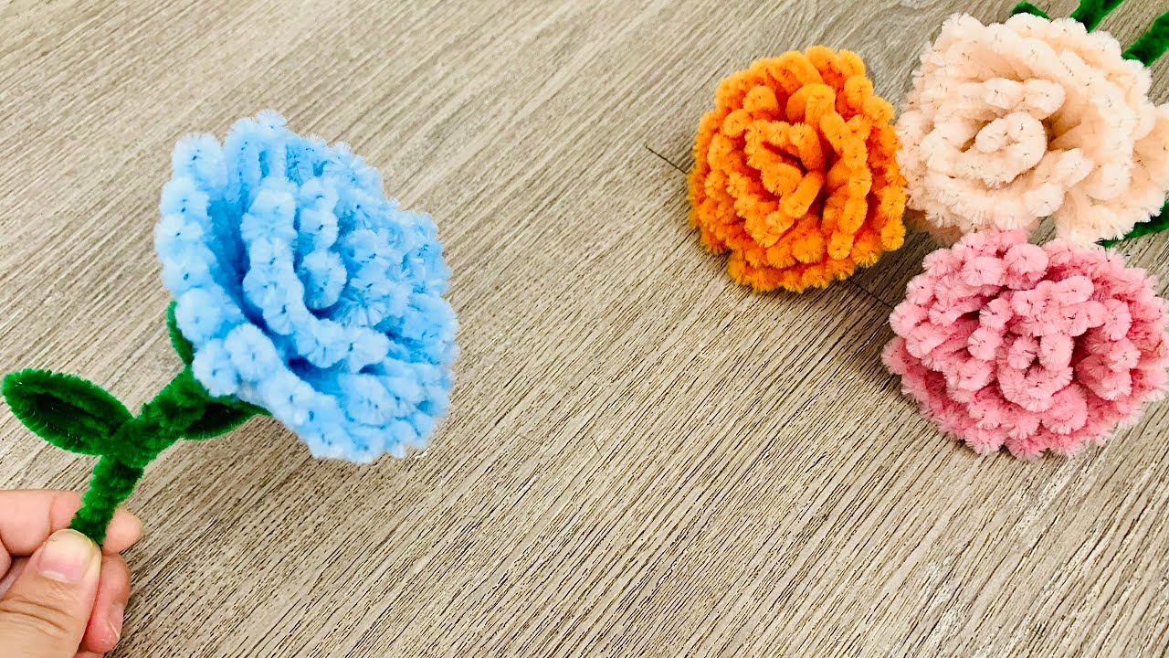 Wie Man Blumen Macht Aus Chenilledraht Herstellt Basteln Mit