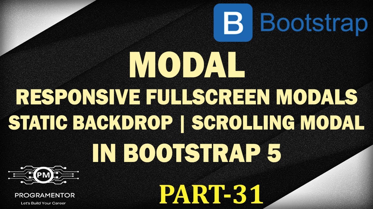 31 Bootstrap 5 Modal Static Backdrop Modal Responsive Full Screen