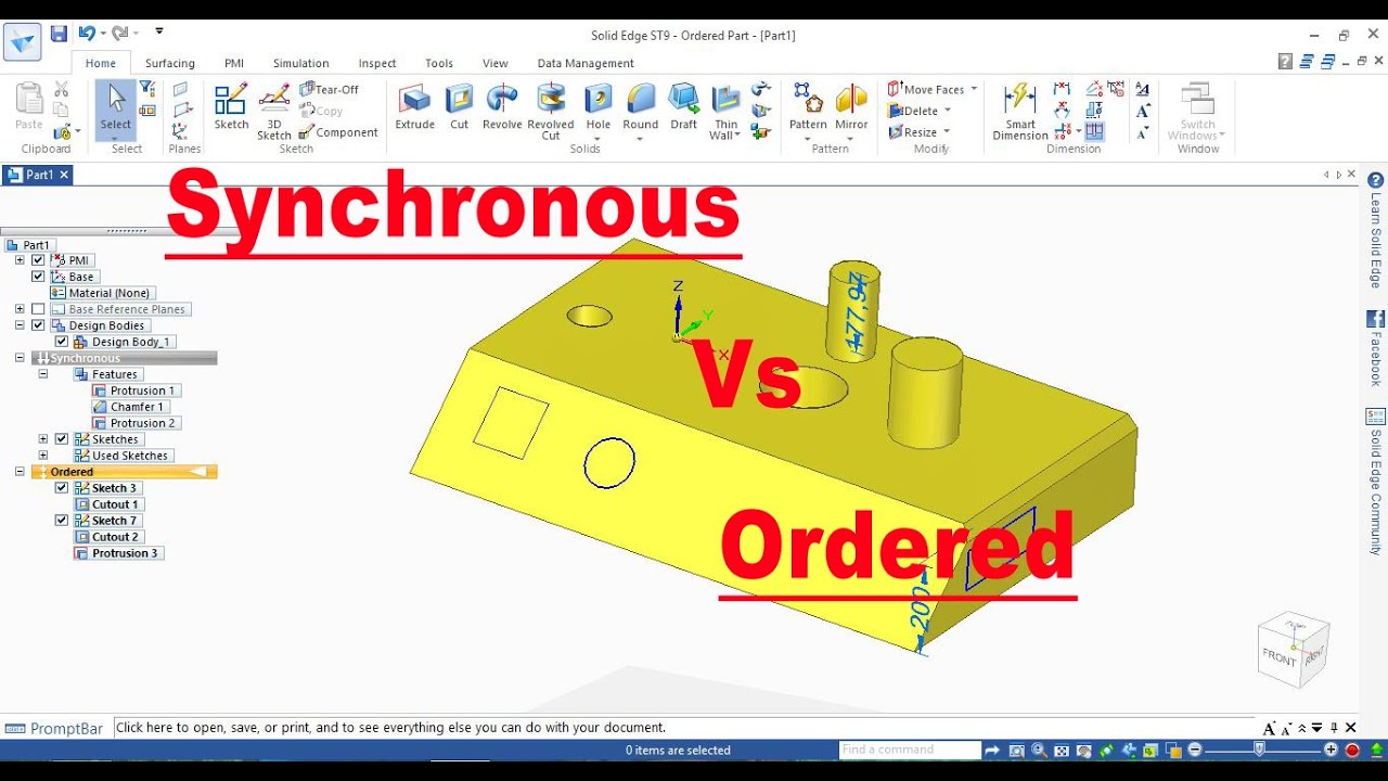 Synchronous Vs Ordered Method In Solidedge Solidedge Synchronous Vs