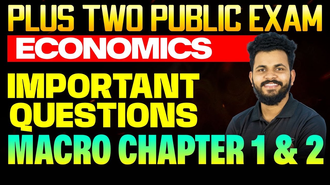 Plus Two Economics Macro Chapter 1 2 Eduport Youtube