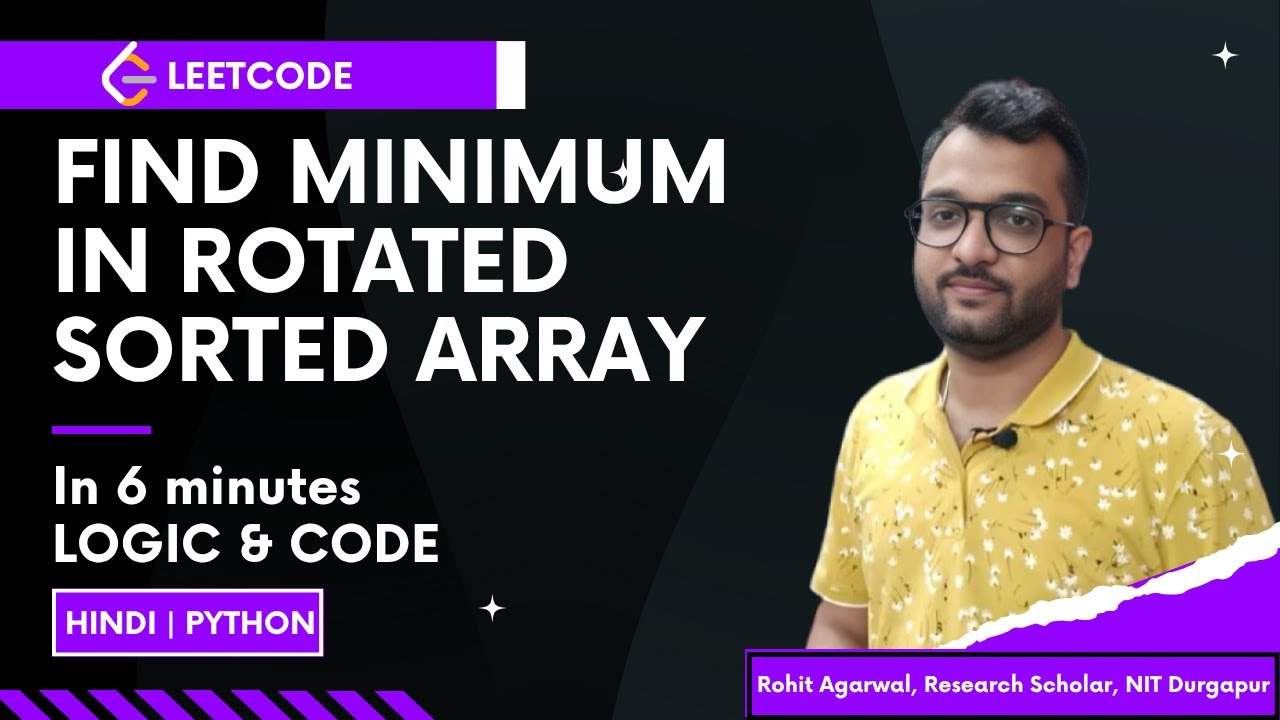 Leetcode 153 Find Minimum In Rotated Sorted Array Binary Search