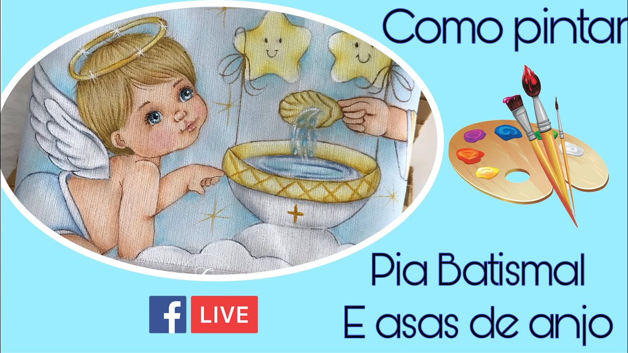 Como Pintar Pia Batismal E Asa De Anjinho Youtube