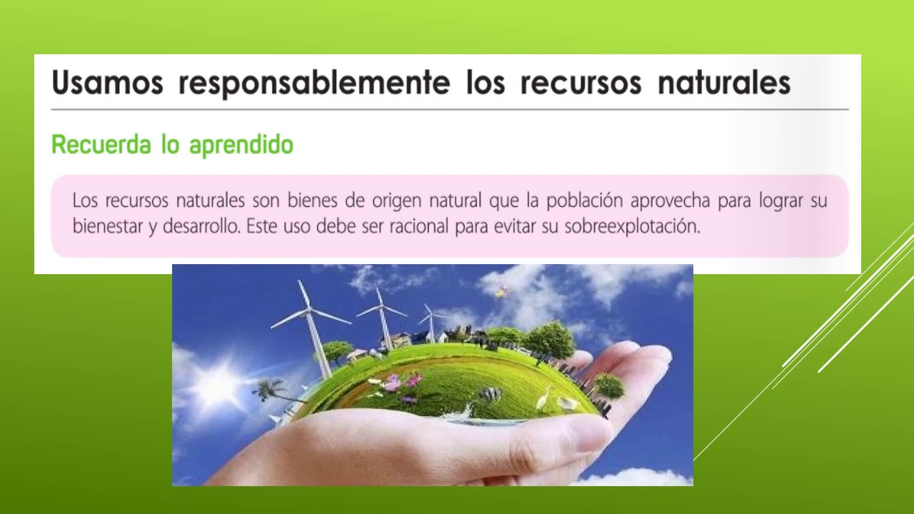 Usamos Responsablemente Los Recursos Naturales Youtube