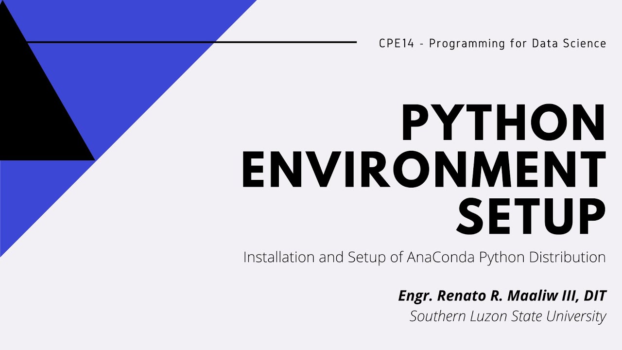 01 Python Environment Setup Youtube