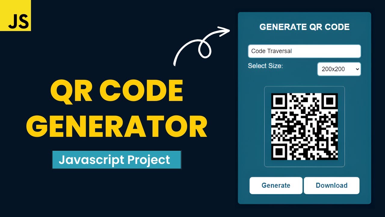 How To Build Qr Code Generator In Javascript Youtube