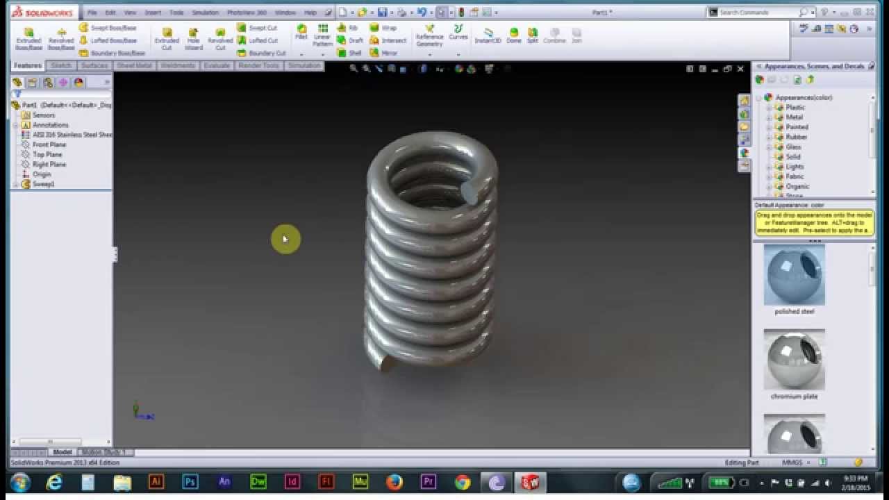 Solidworks Spring Tutorial Youtube