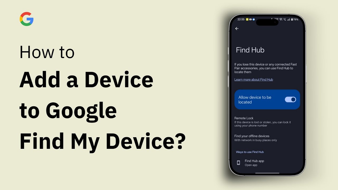 How To Add Device To Google Find Device Google Find Hub Step By