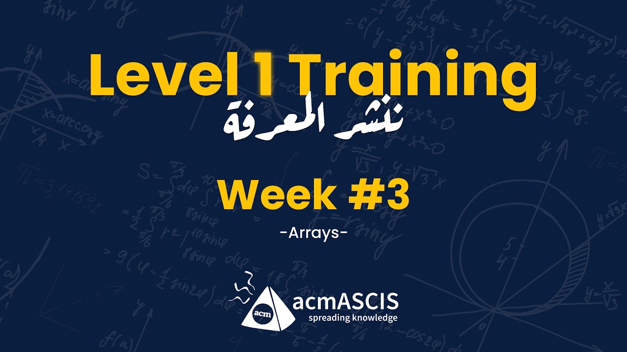 Week 3 Level 1 Training 25 Youtube