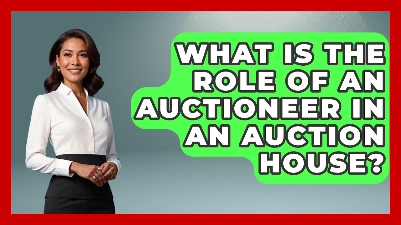 What Is The Role Of An Auctioneer In An Auction House The