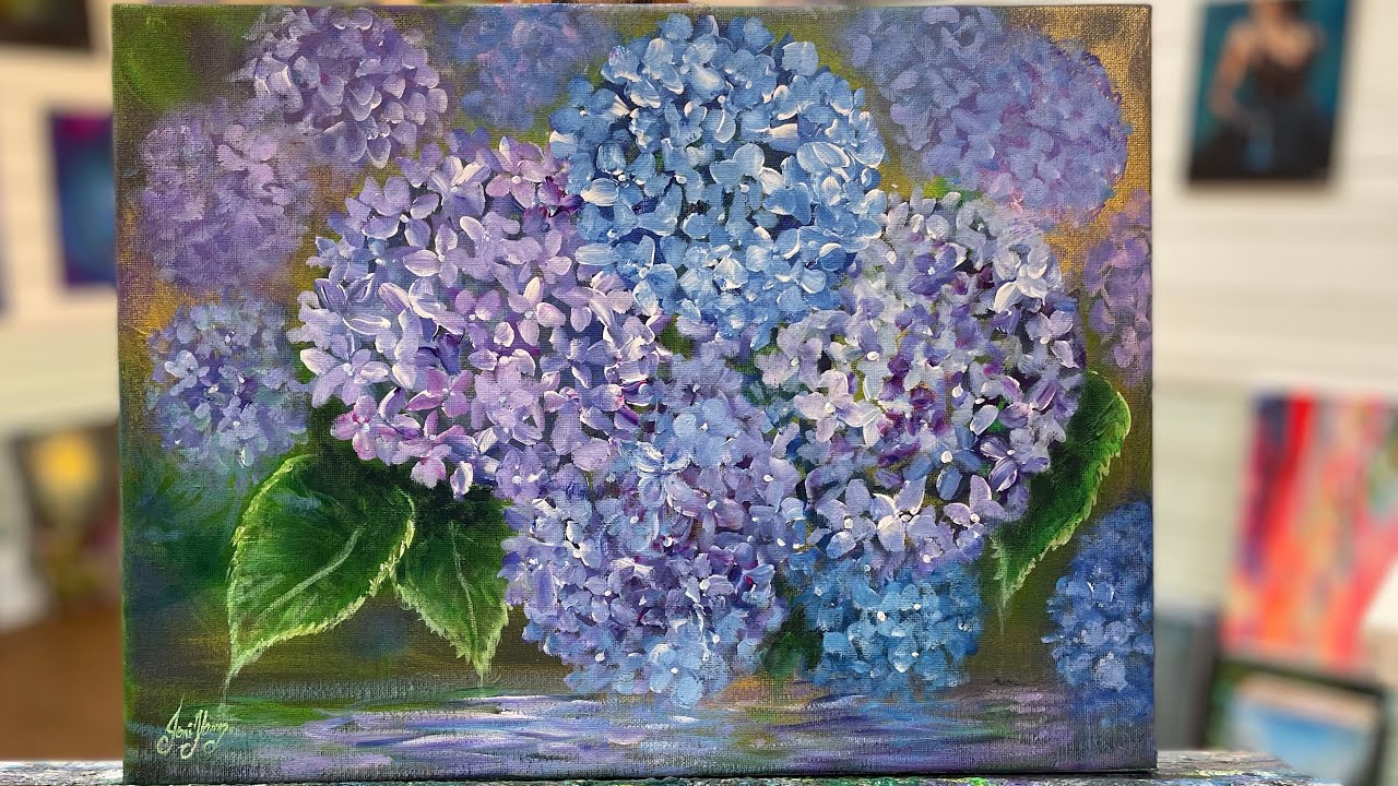Hydrangea Painting Acrylic