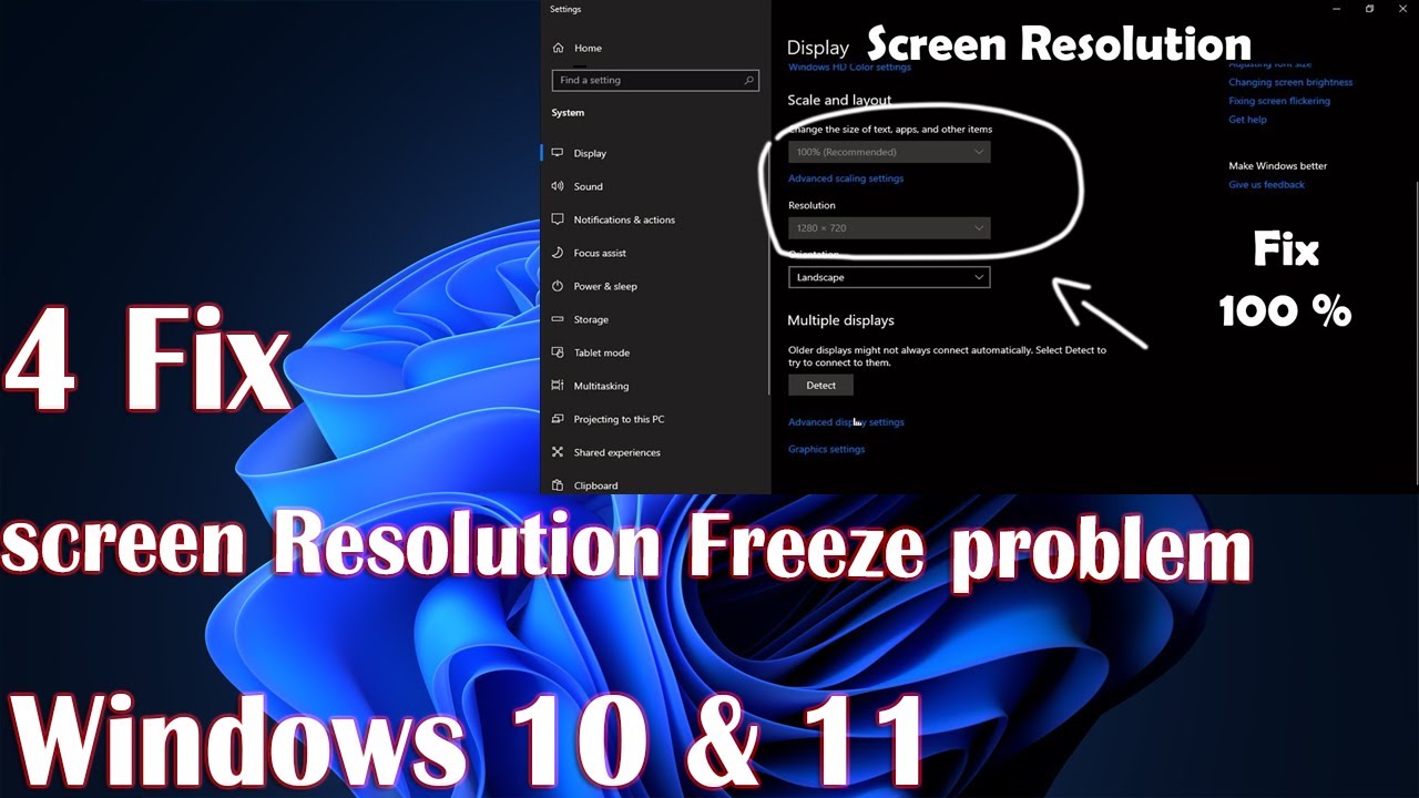 Easy Method To Fix Screen Resolution Problem On Windows 10 Youtube