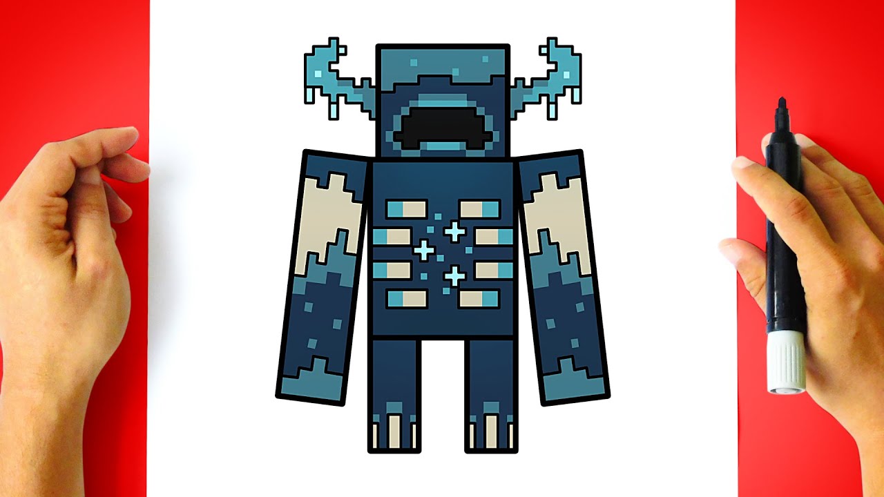 How To Draw Warden Minecraft Youtube