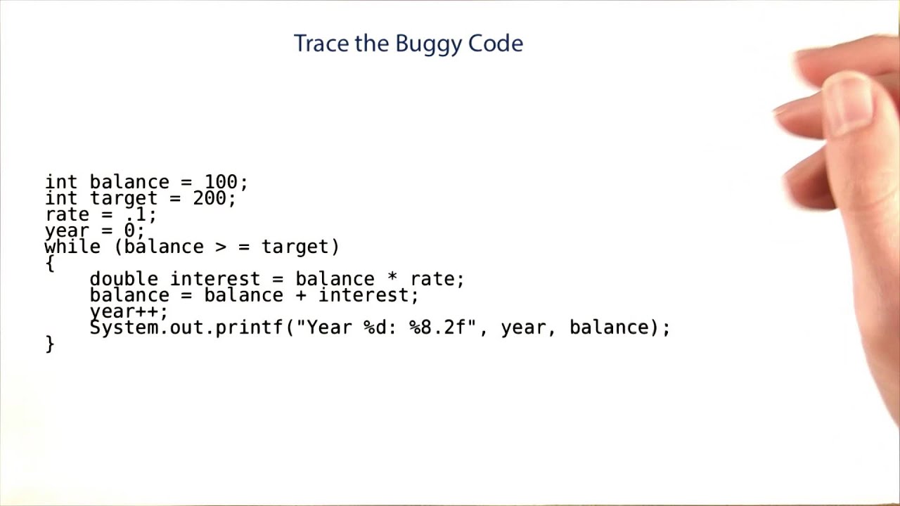 Trace The Buggy Code Intro To Java Programming Youtube